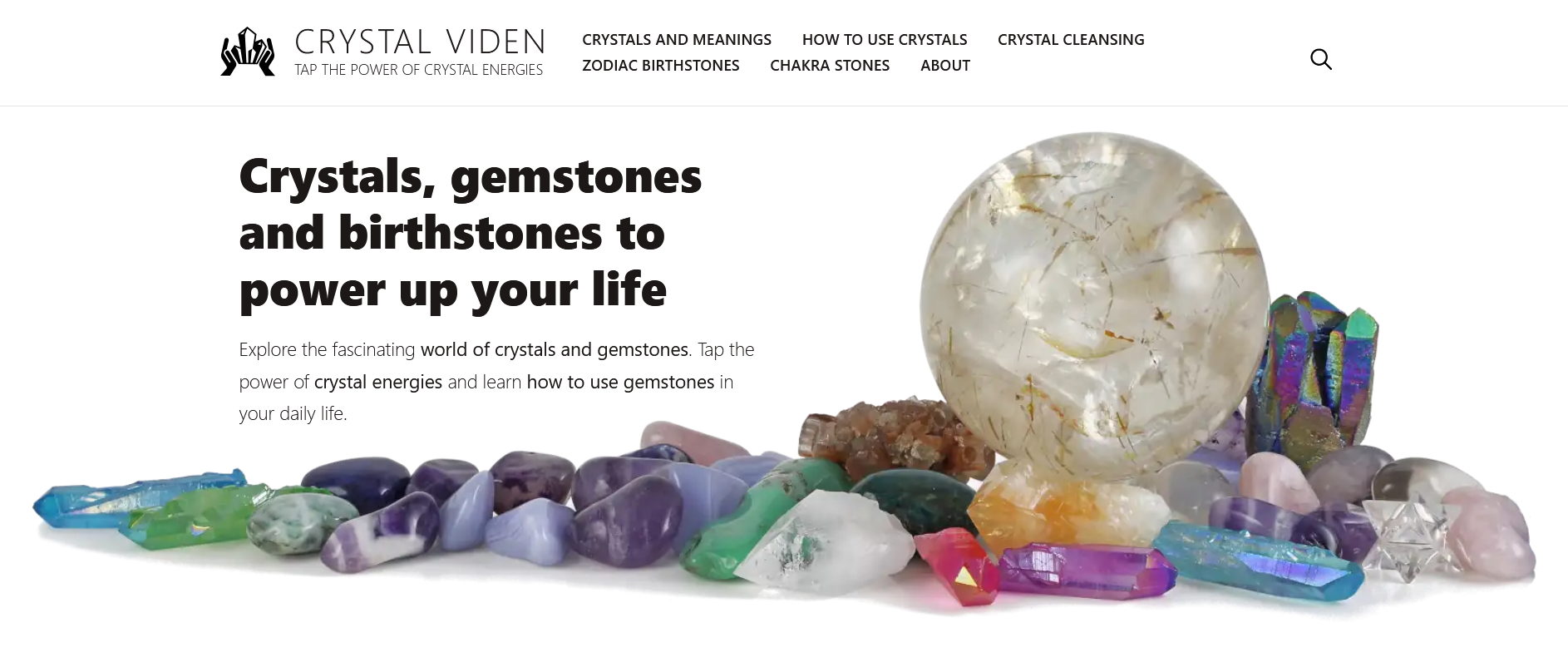 Crystals, Gemstones and Birthstones - Crystal Viden